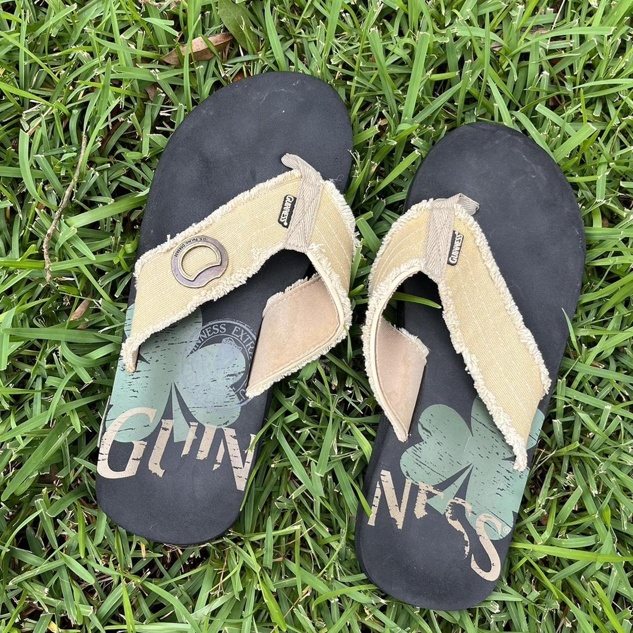 Guinness Beer Flip Flips Size Womens 8-9 A Depop, 52% OFF
