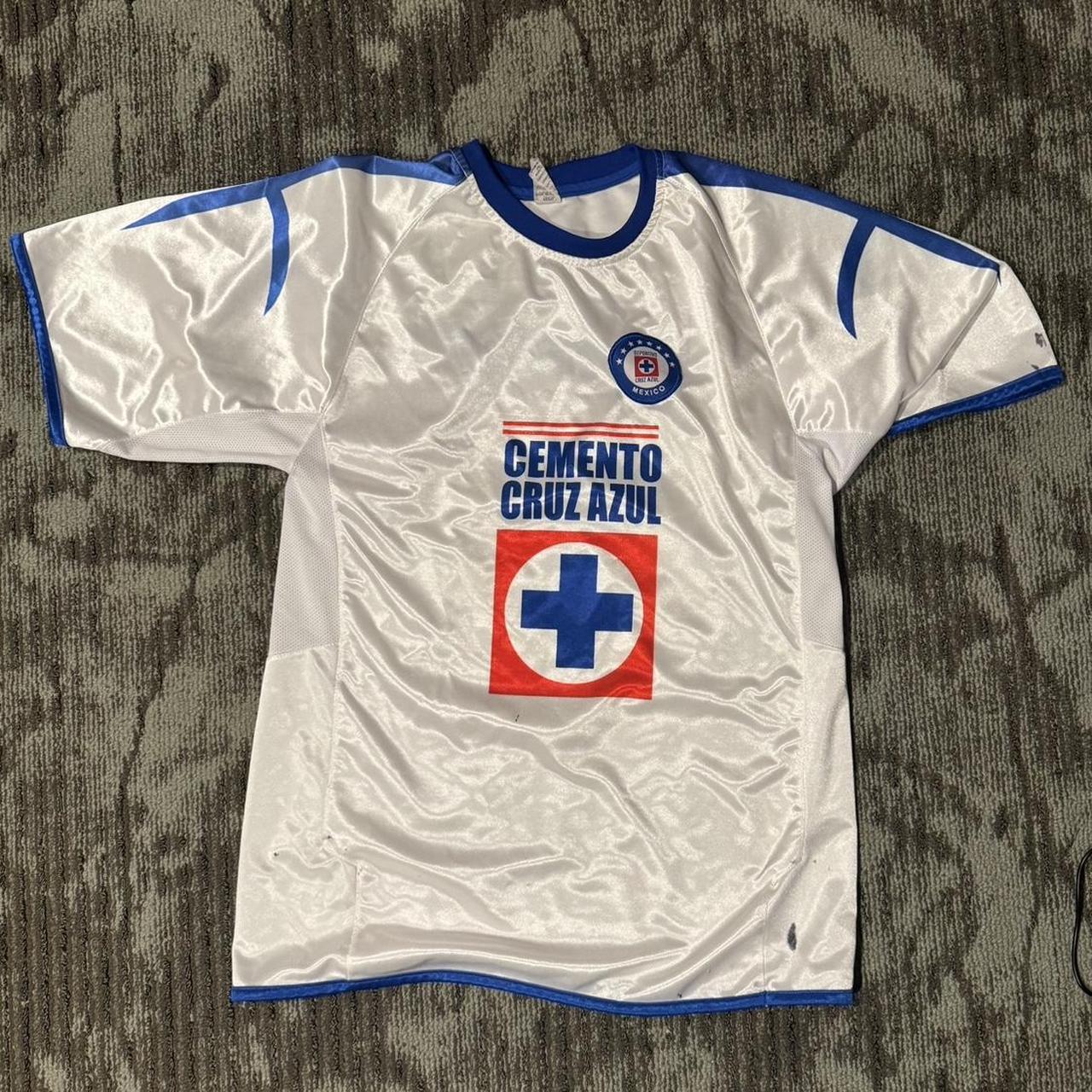 Cruz azul Jersey. Has small stains 14 in boys/... - Depop