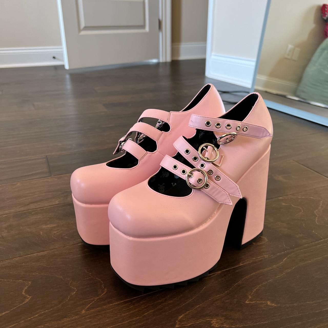 Lamoda Women's Pink Courts | Depop