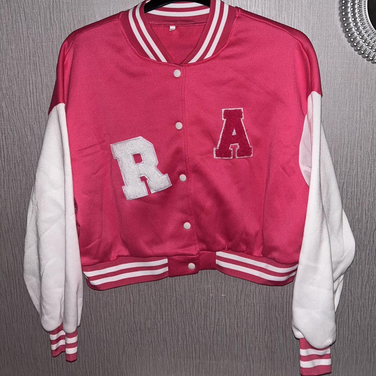 Pink Crop Jacket Varsity Style Brand new never... - Depop