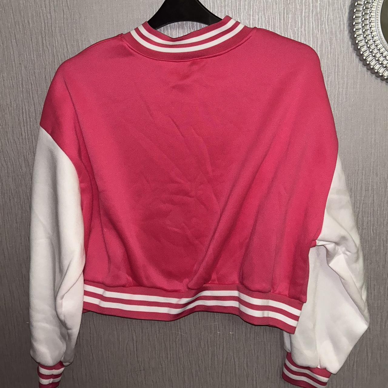 Pink Crop Jacket Varsity Style Brand new never... - Depop