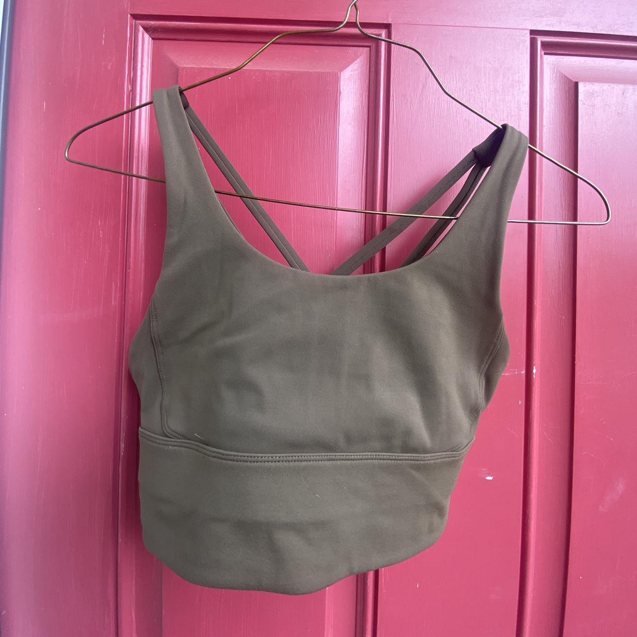 Green long sports bra Tala size small - Depop