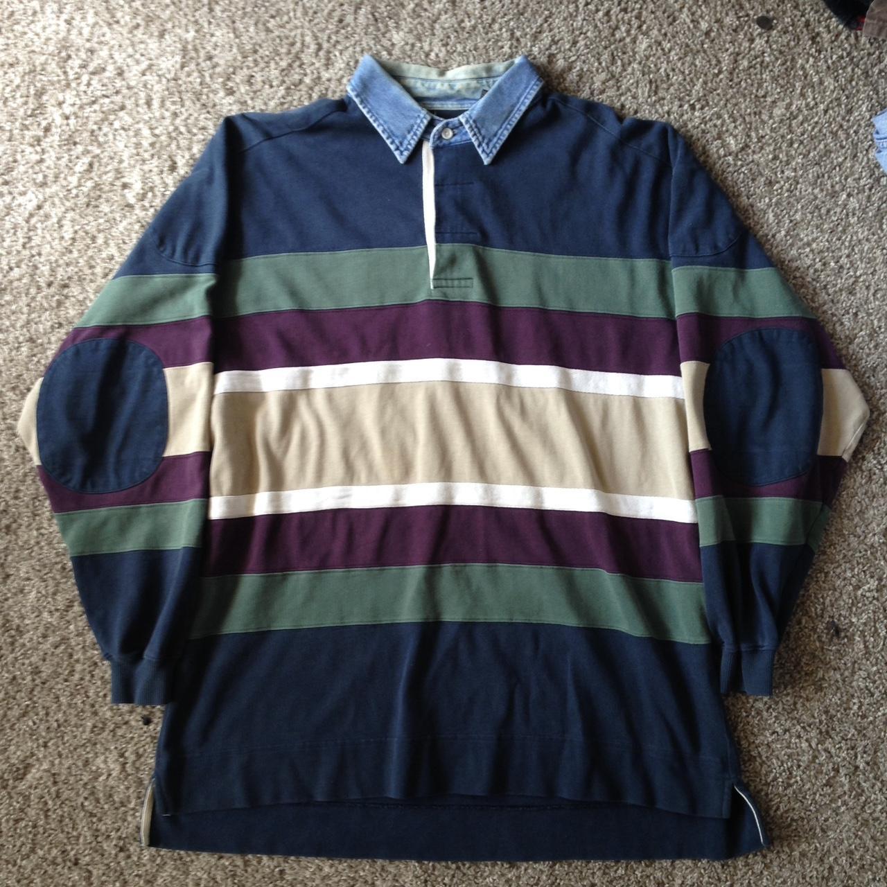 Vintage 90s long sleeve polo... - Depop