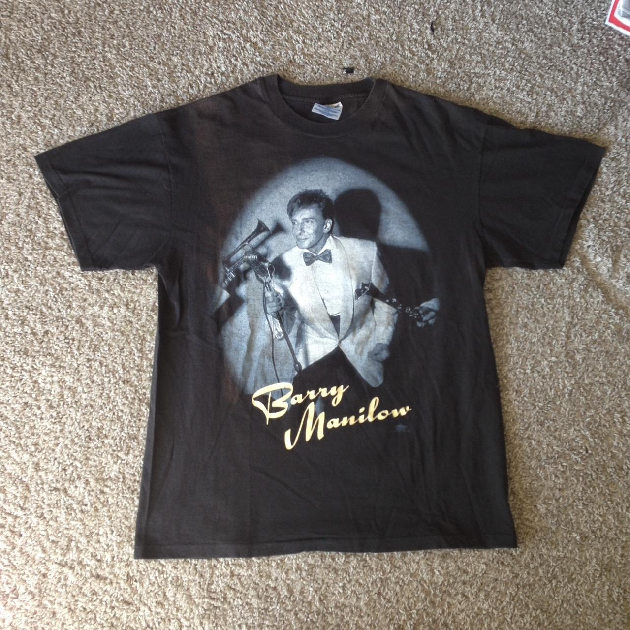 Vintage 80s Barry Manilow band T-shirt... - Depop
