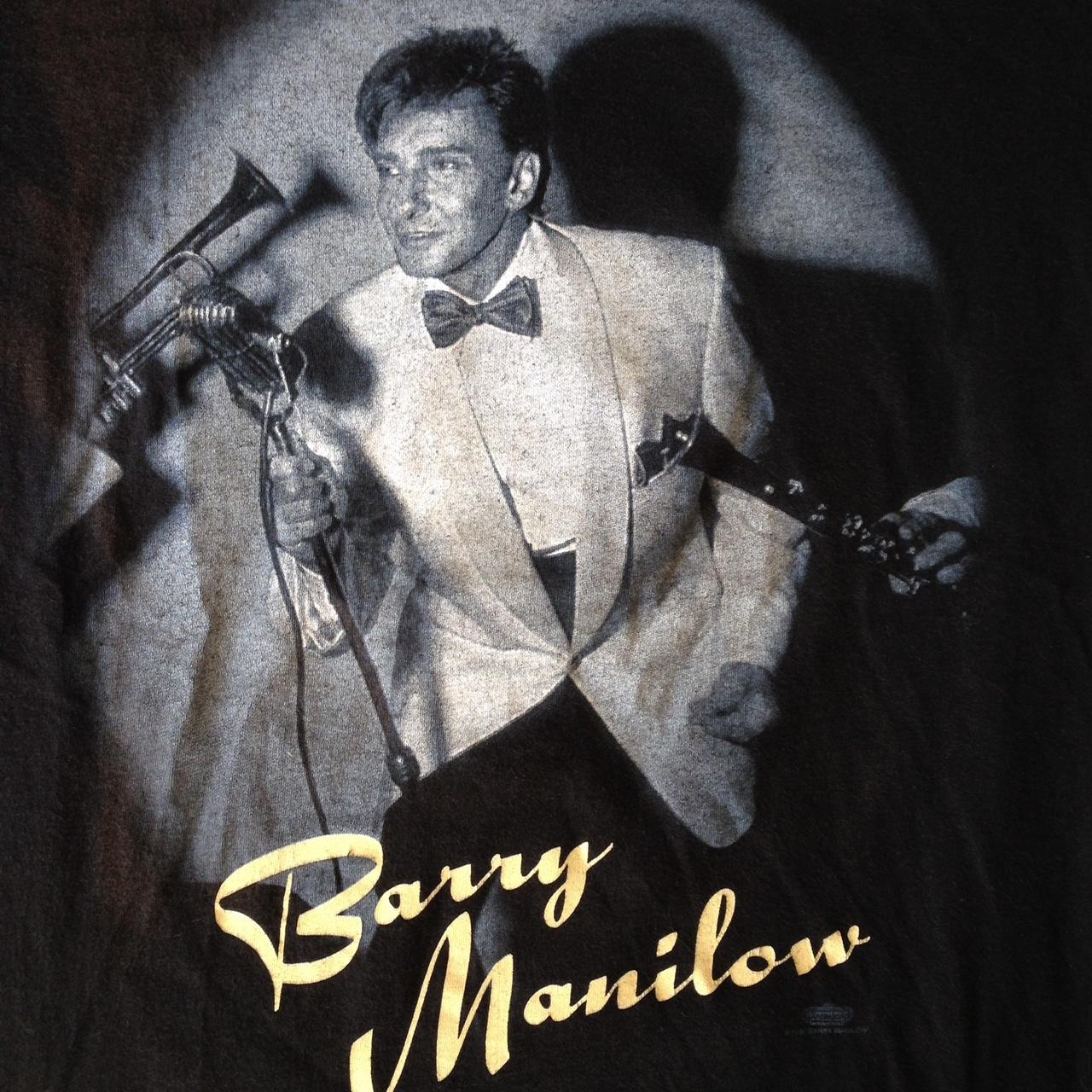 Vintage 80s Barry Manilow band T-shirt... - Depop