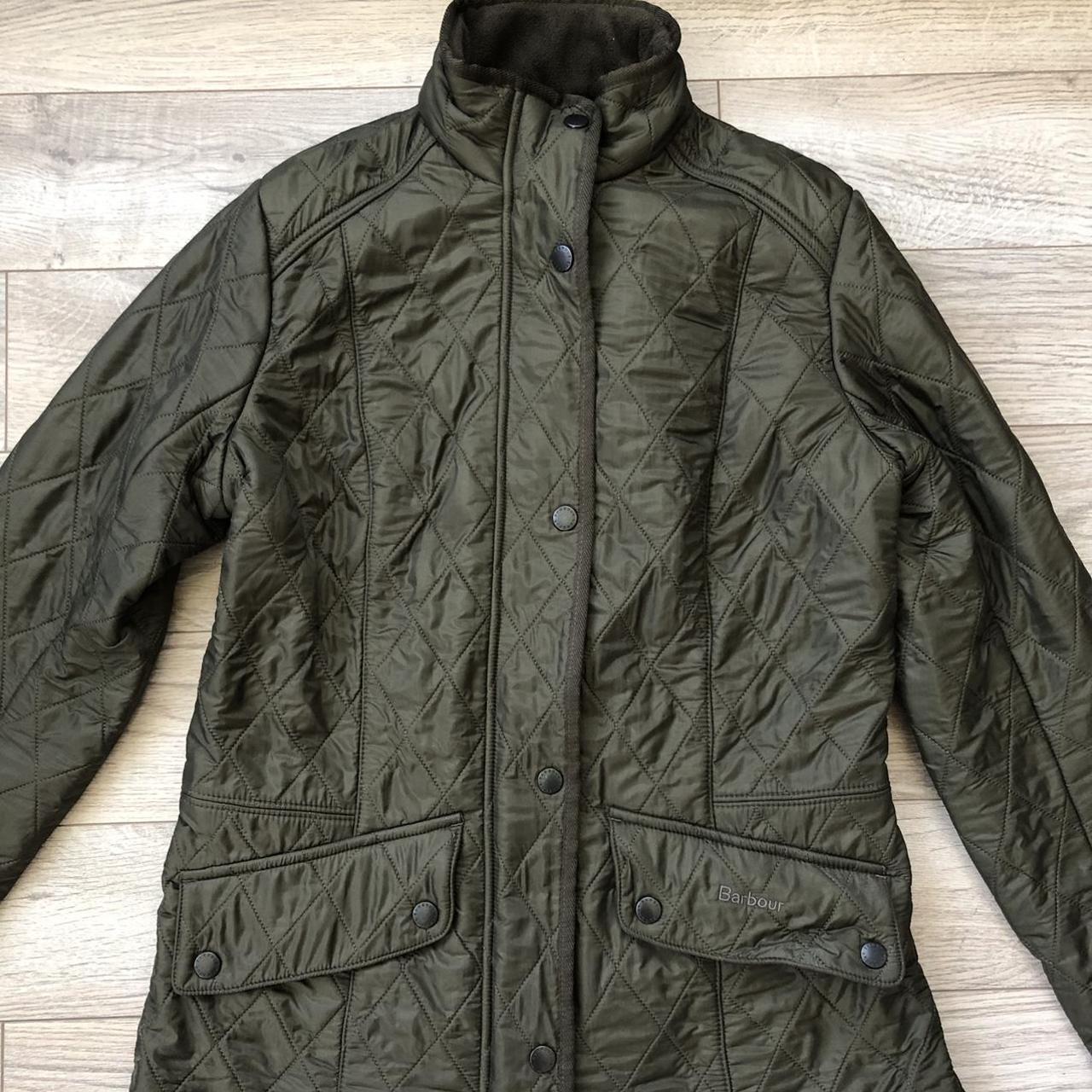 Barbour Army Green Riding-Style Jacket • Size US 8,... - Depop