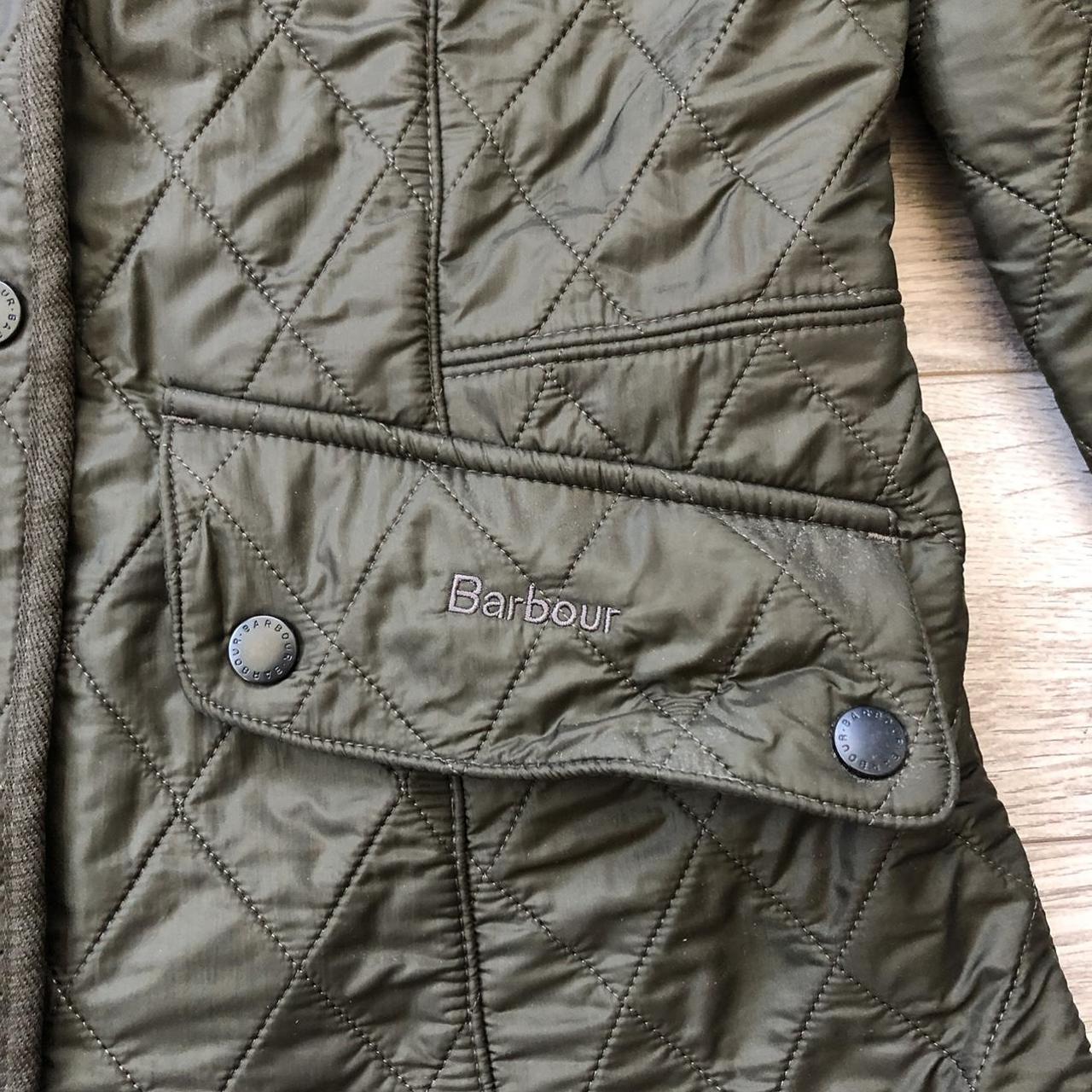 Barbour Army Green Riding-Style Jacket • Size US 8,... - Depop