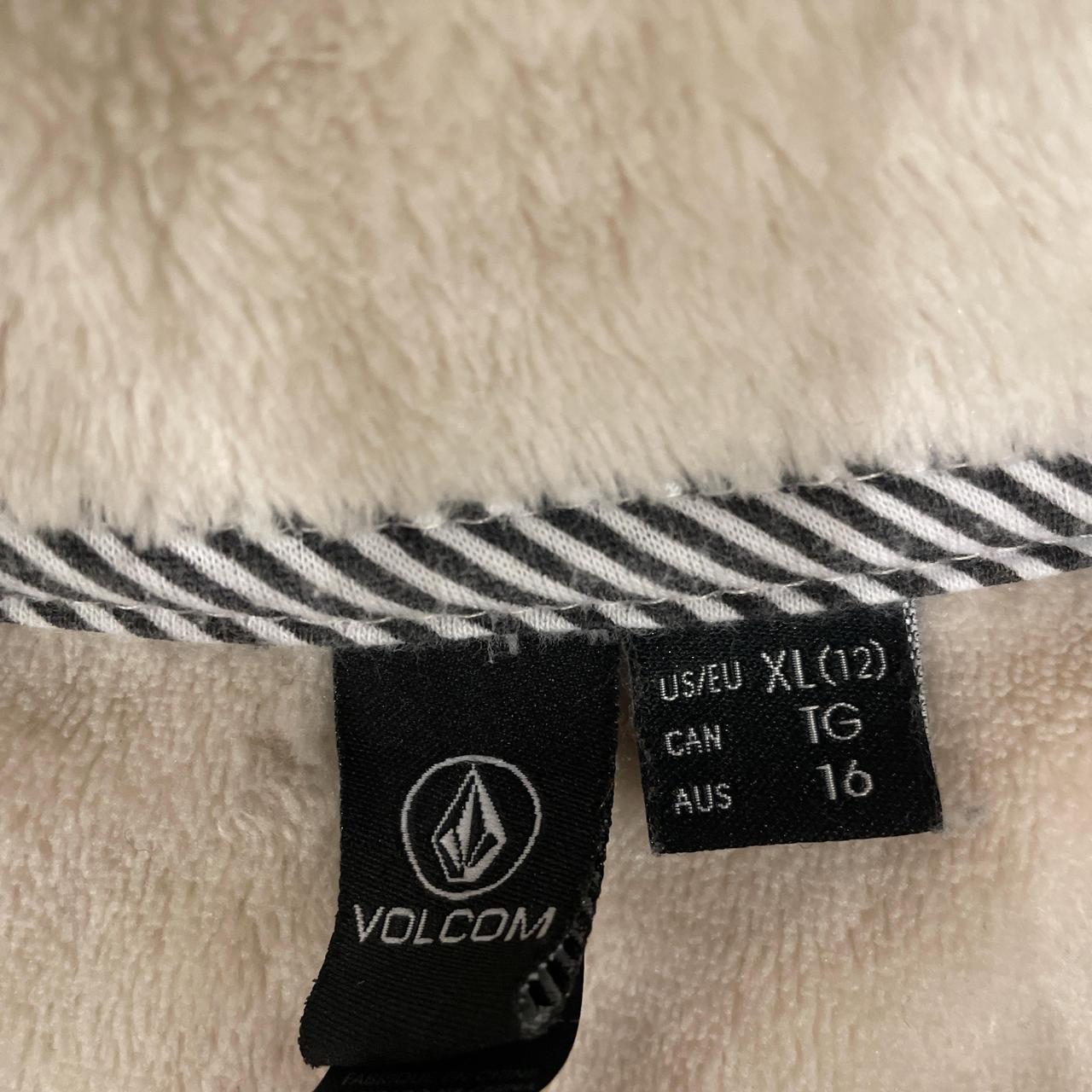 Volcom full zip fleece/furry jacket #volcom... - Depop