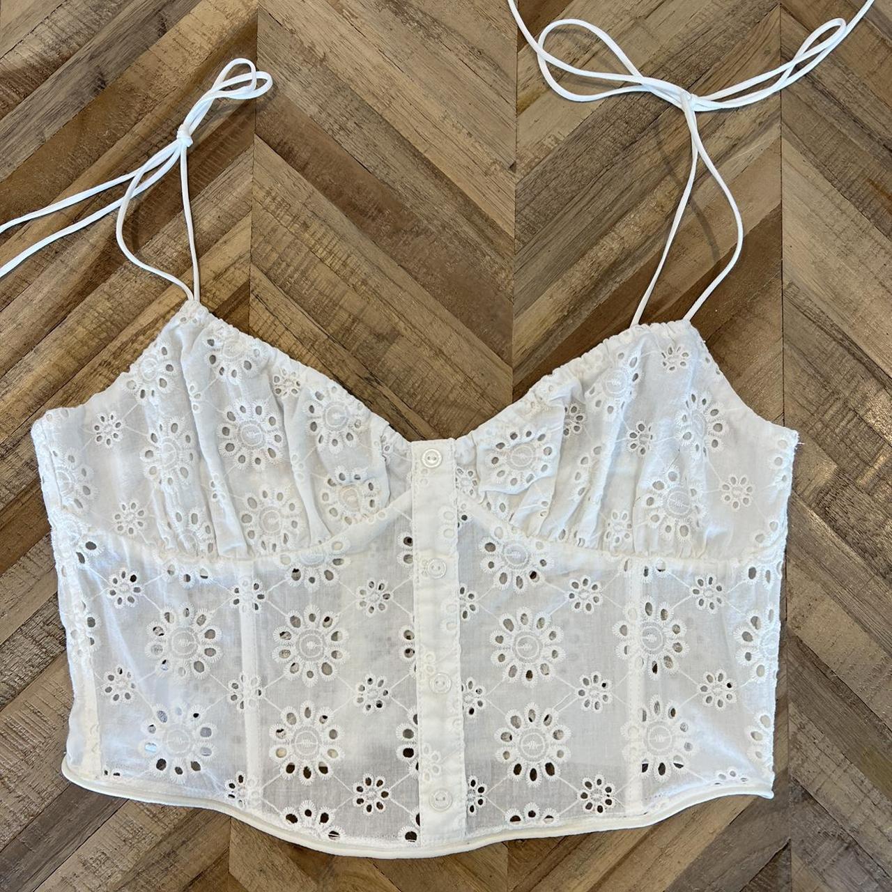 HANDMADE CROP TOP Super cute lace Slightly stretchy... - Depop