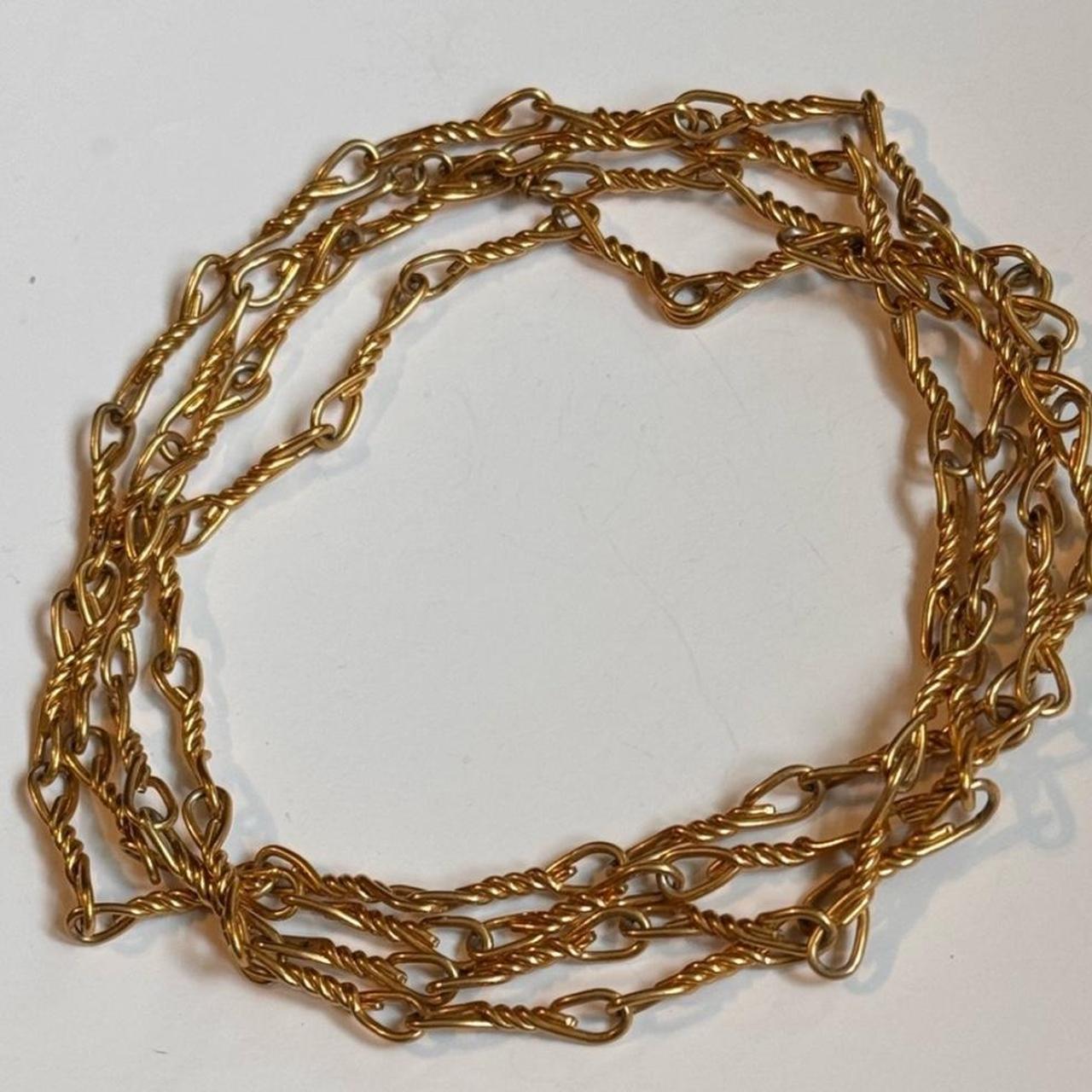 Monet Gold chain necklace with a vintage look... | Depop