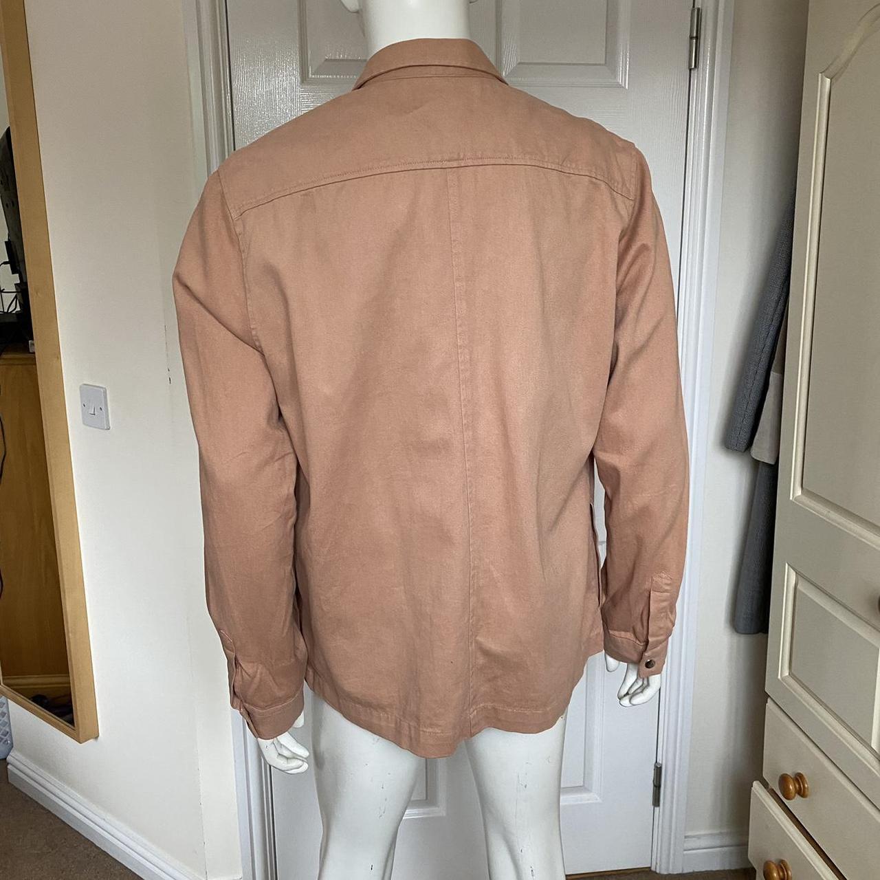 Men’s Jacket - New Look Light Pink/Peach Zip Through... - Depop