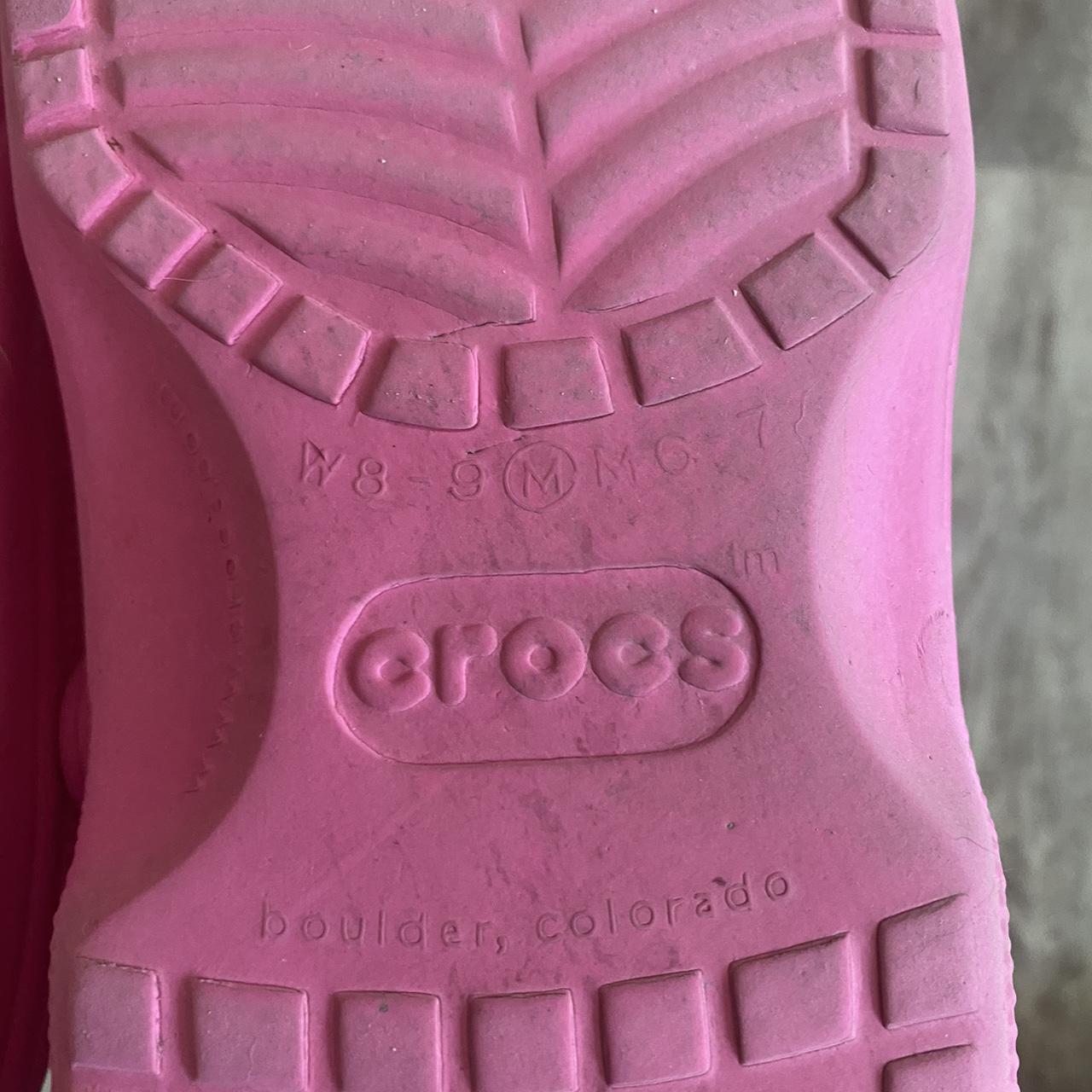 pink crocs good conditioned pink crocs these are a... - Depop