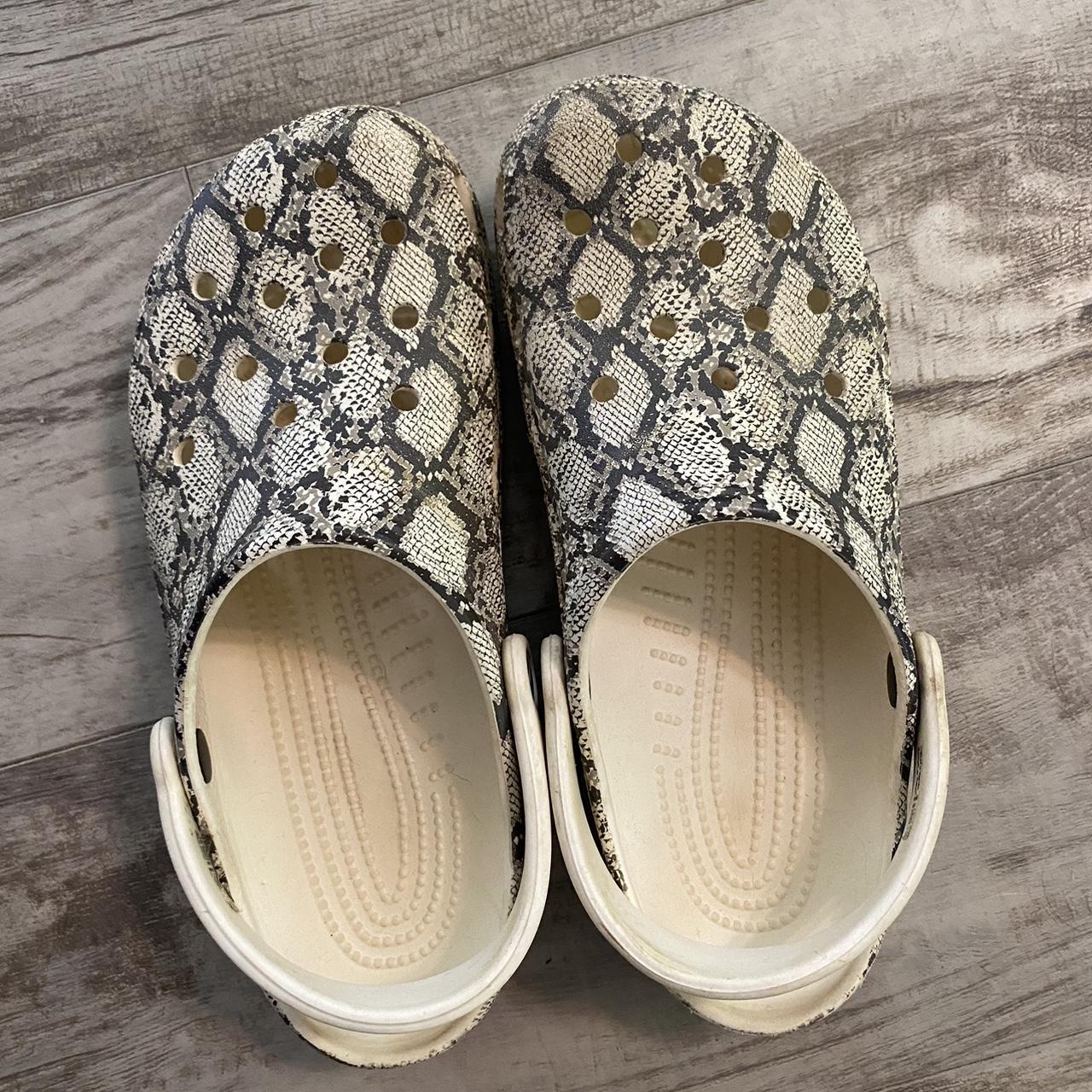 Crocs Classic Snake print clogs men’s size 8 womens... - Depop