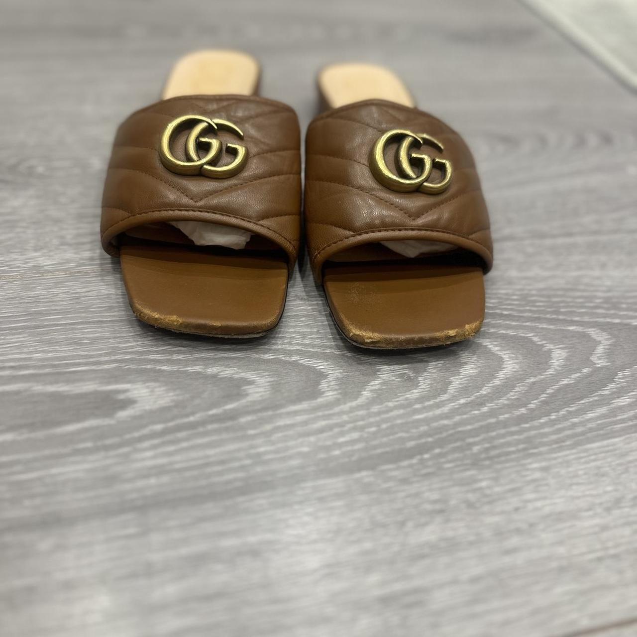 Gucci women slides with a double G. - Depop