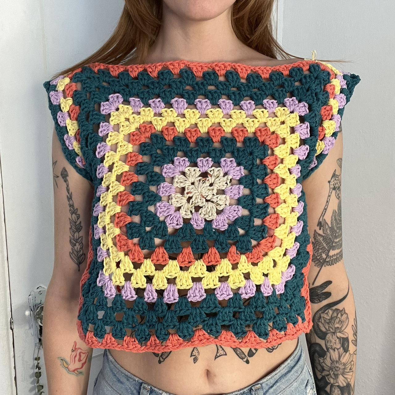Hand crocheted top by yours truly // 100% cotton //... - Depop