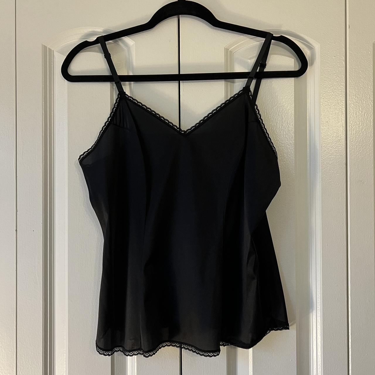 PAY THROUGH DEPOP satin like, semi sheer tank top... - Depop