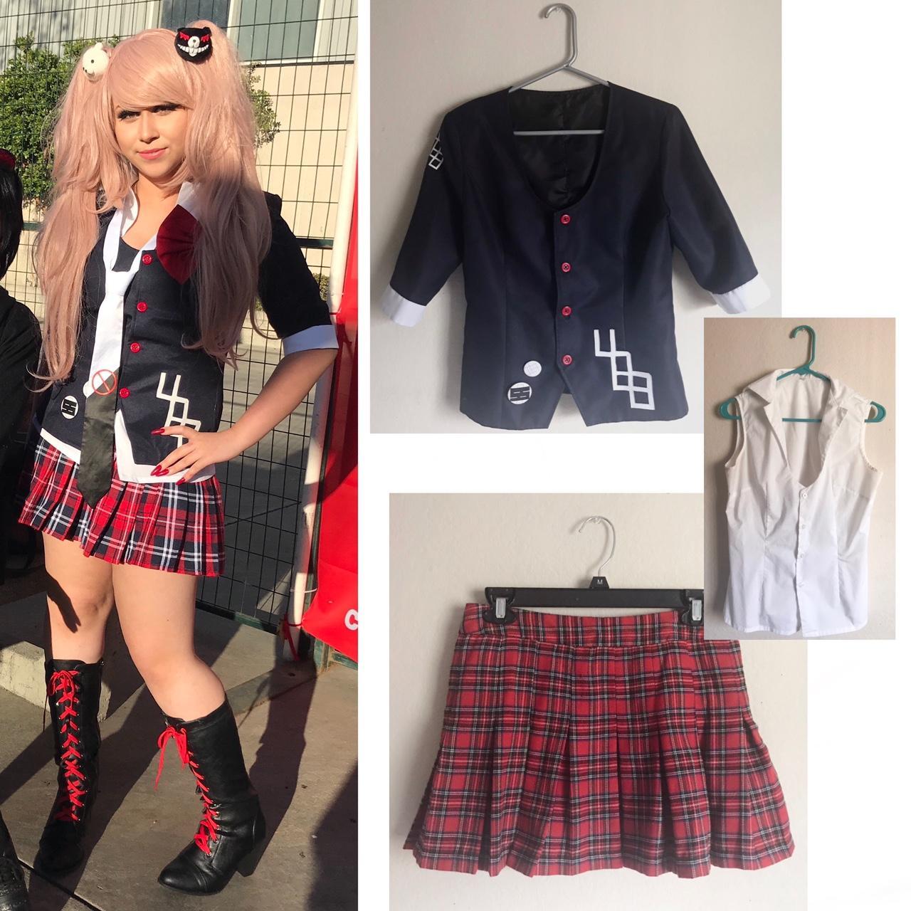 junko enoshima cosplay. size m, fits like a us L.... - Depop