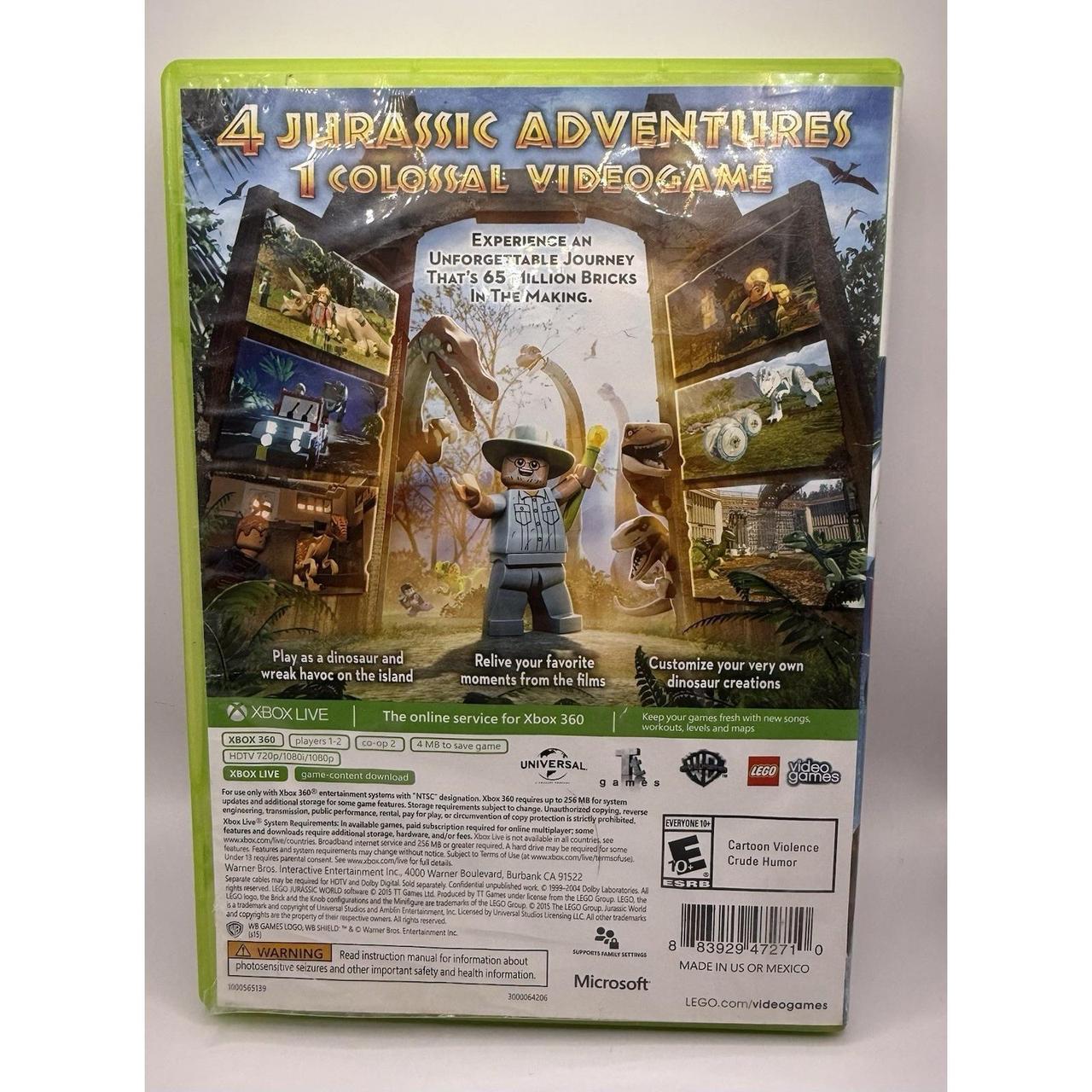 The LEGO Jurassic World Xbox 360 game, published by... | Depop