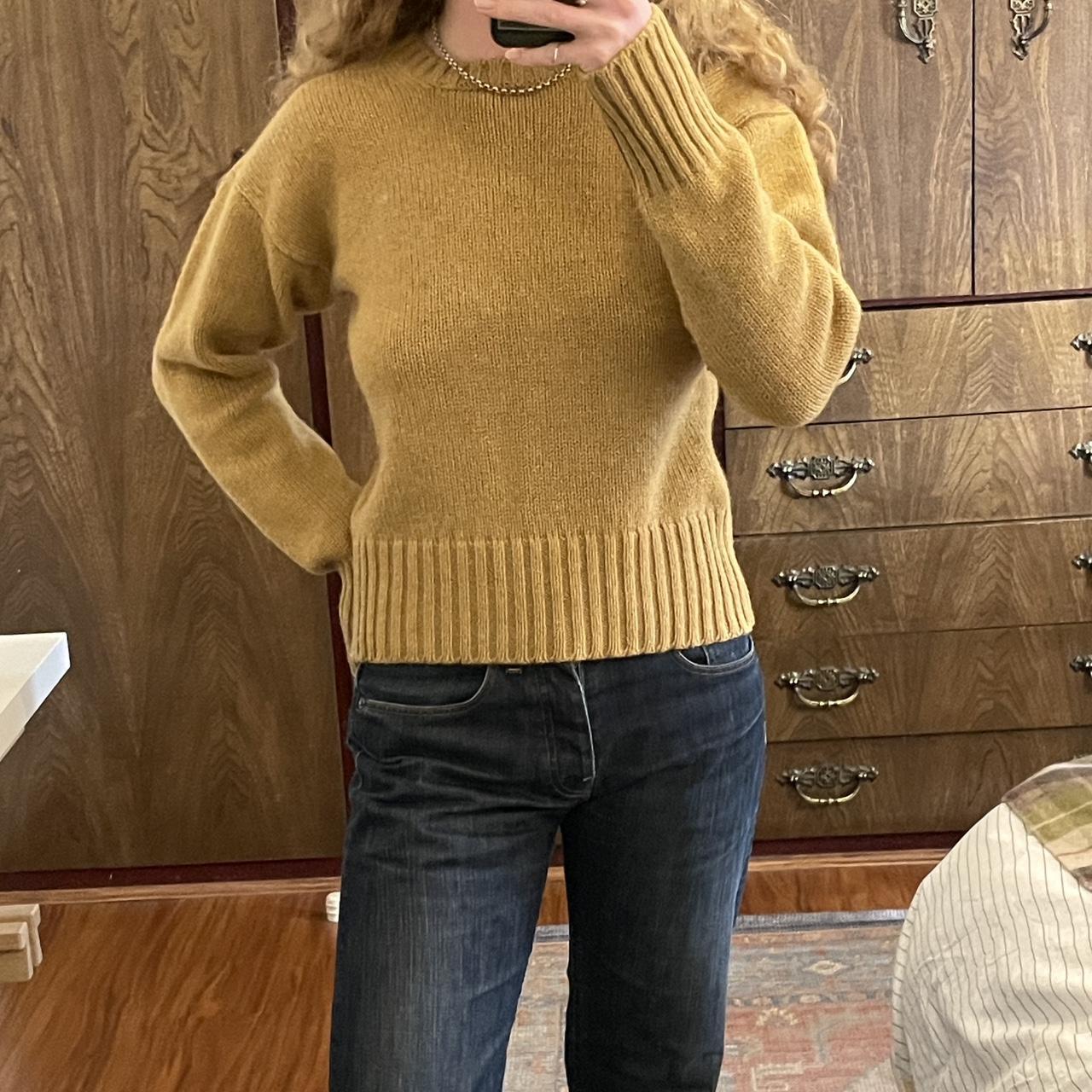 MHL by Margaret Howell mustard crewneck sweater,... - Depop
