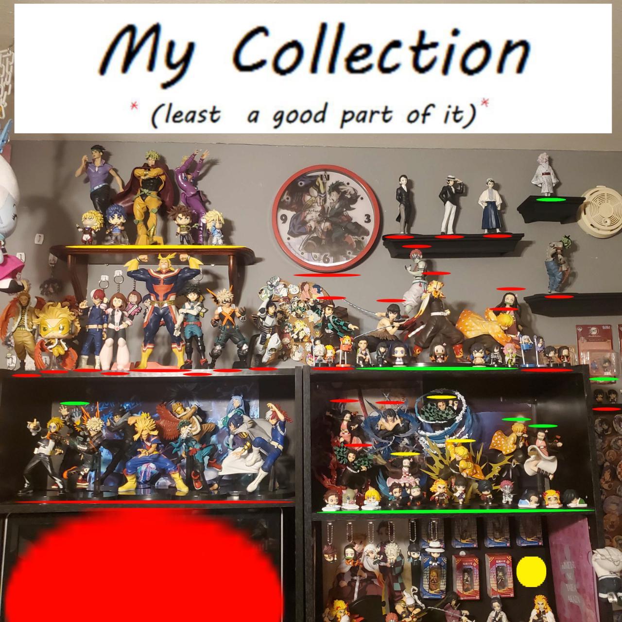 My Collection *well shelfs with MHA and Demon Slayer... - Depop