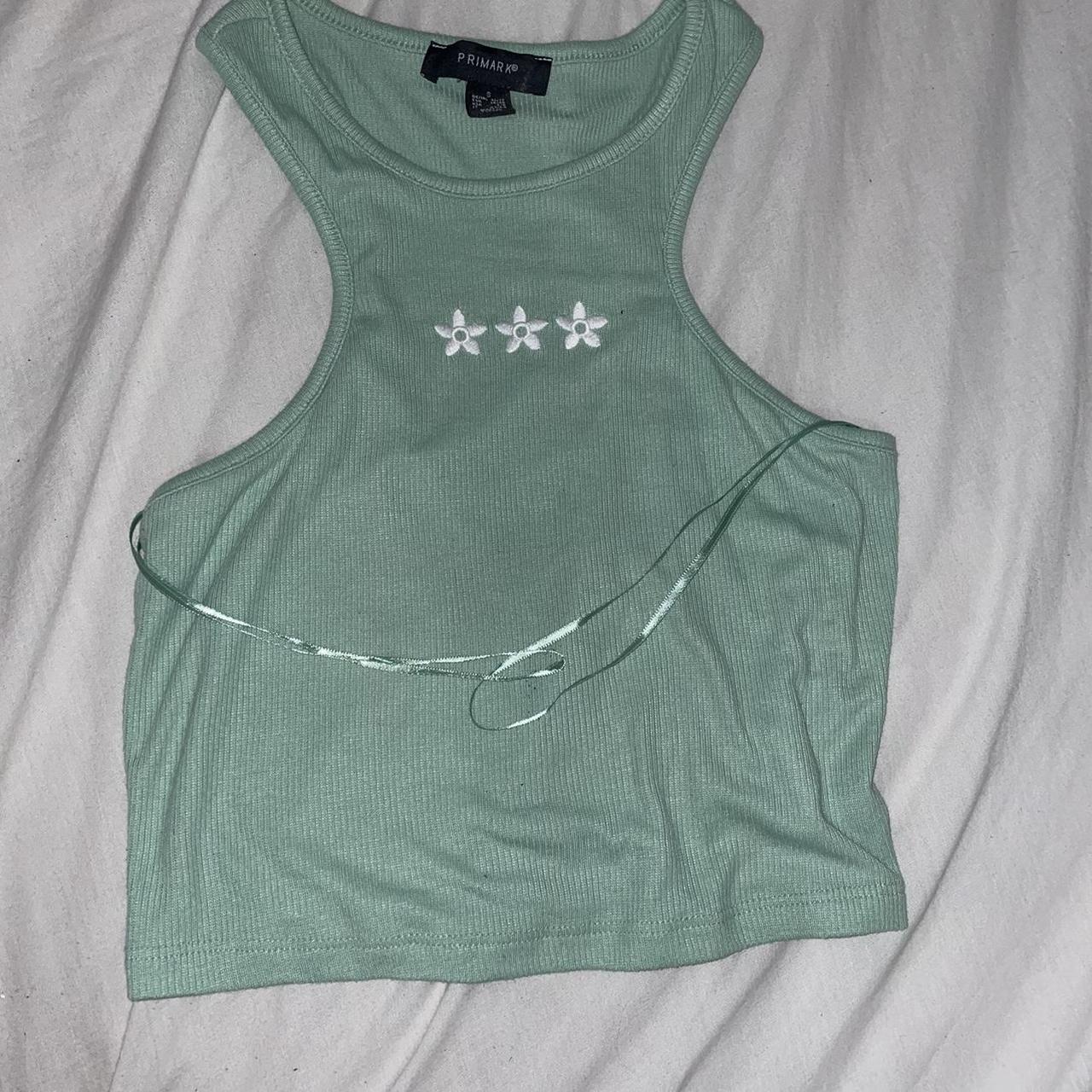 Primark Women's Green Crop-top | Depop