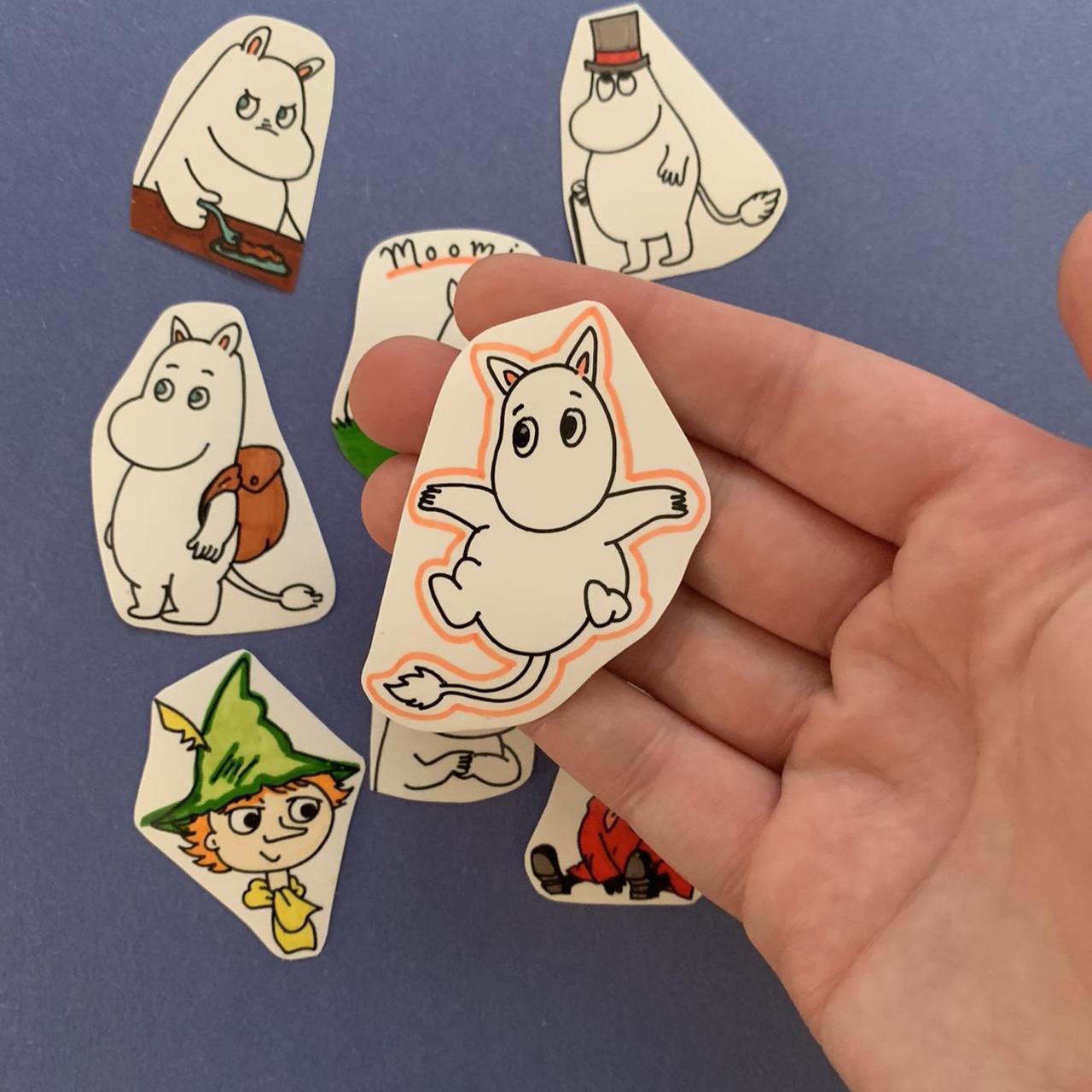 MOOMIN STICKER BUNDLE💗 Includes 8 hand drawn... - Depop