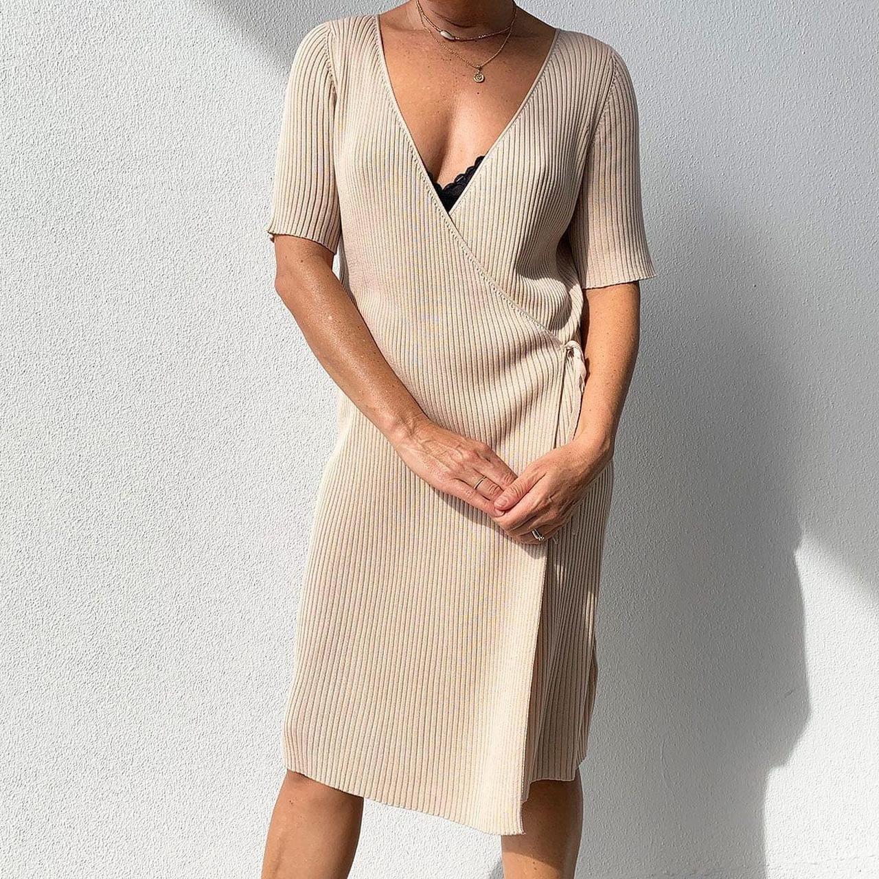 St Agni Anais Wrap Dress Size M - Depop