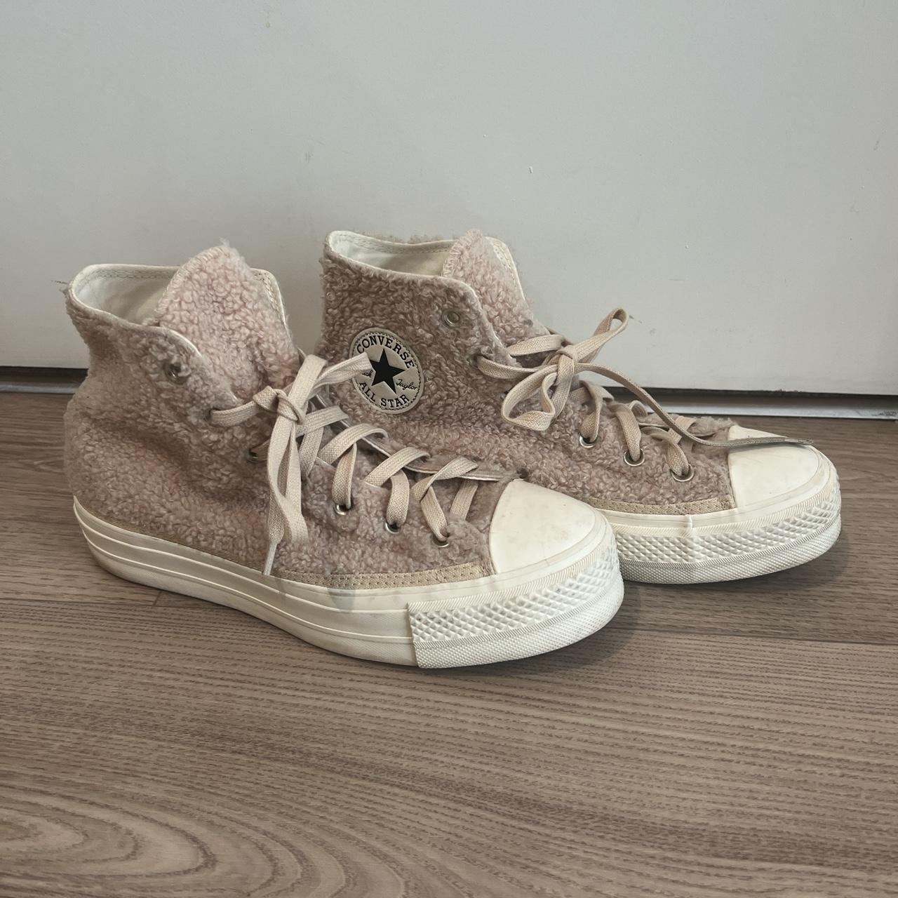 Converse Chuck Taylor Cozy club lift hi platform... - Depop