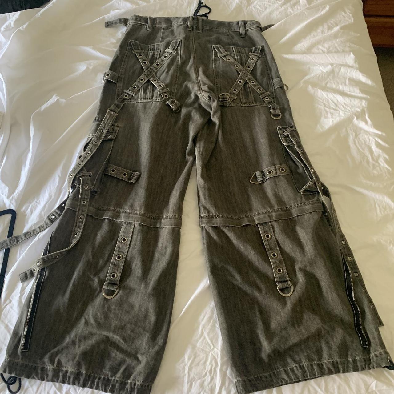 grey x-strap tripp nyc rave pants FOR EXPOSURE, DO... - Depop