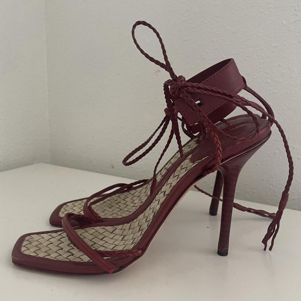 Gucci Women's Burgundy Sandals | Depop