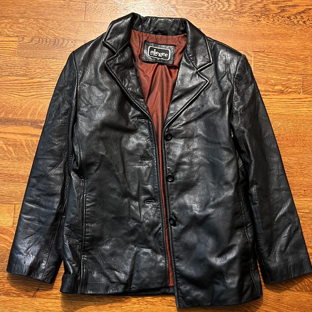 Vintage 90s leather jacket 🕷️ - Depop