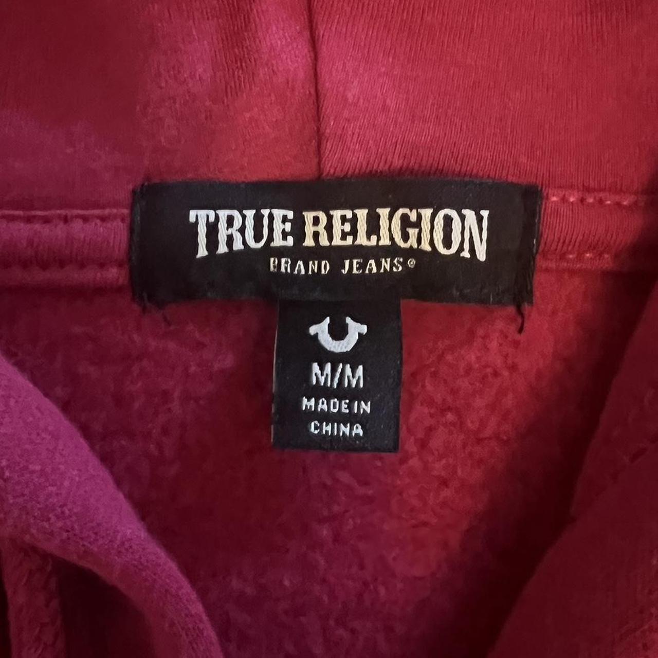 unworn brand new dark pink true religion zip up... - Depop