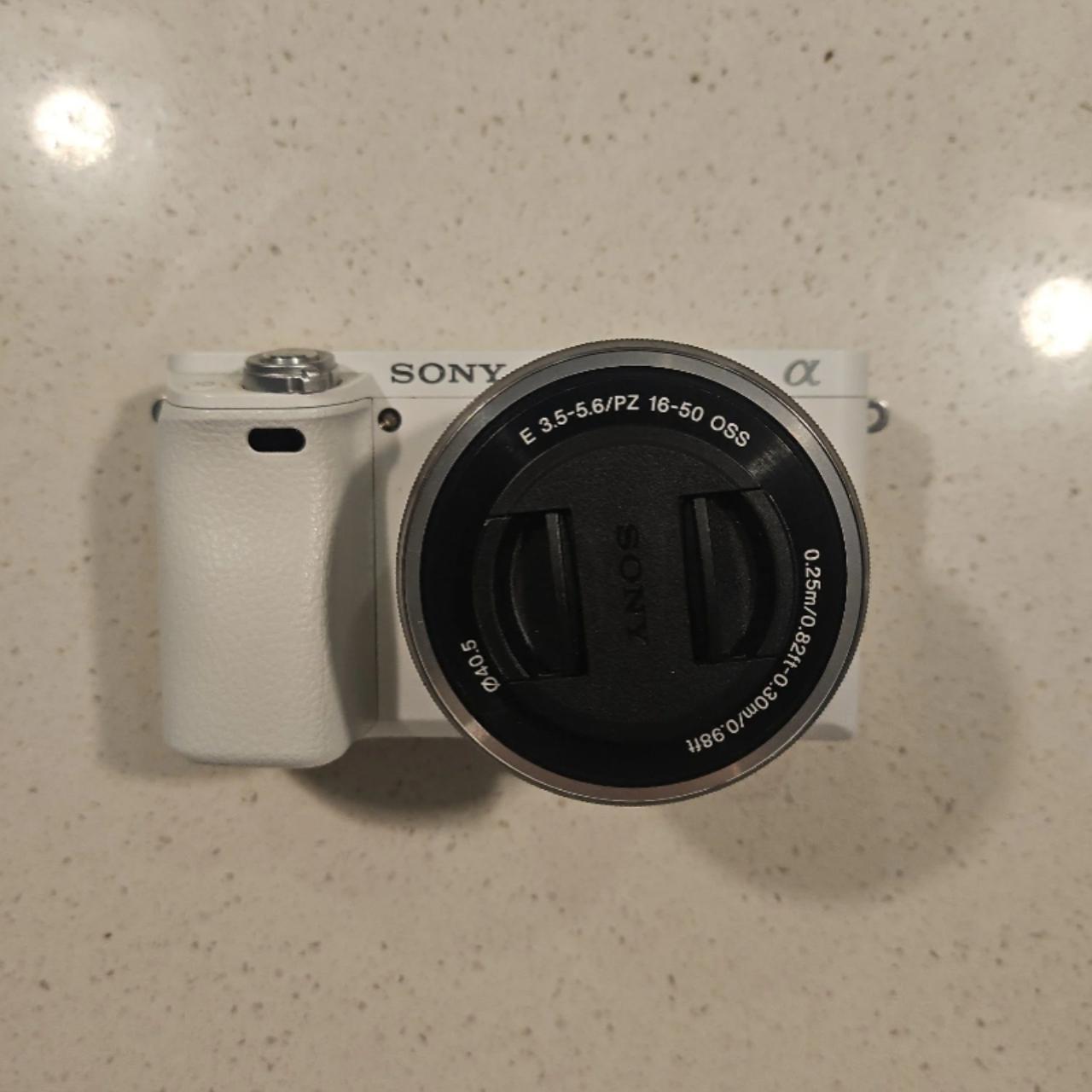 Sony White a6000 Mirrorless Digital Camera Gently... - Depop