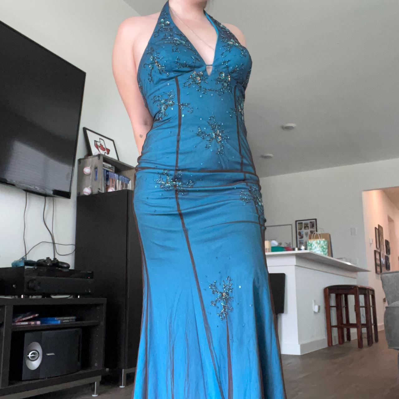 beautiful 90s/00s beaded NIKI (by Niki Livas) prom... | Depop