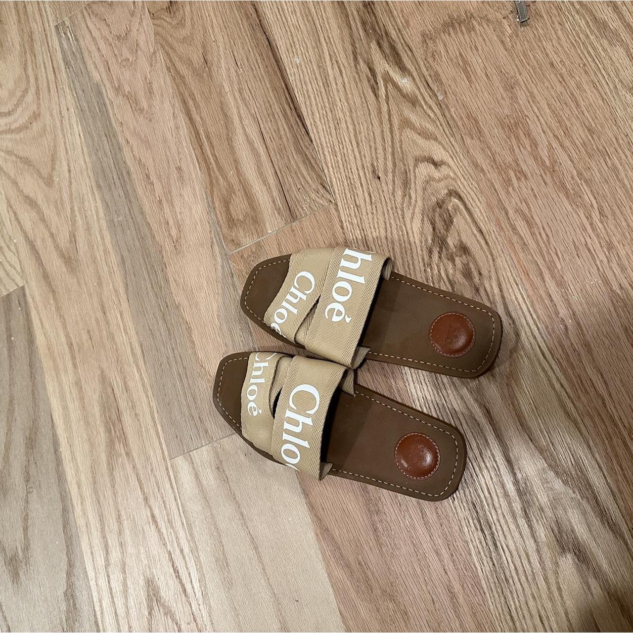 BARELY WORN CHLOE SLIDES 🤎🤎🤎🤎 #chloe #slides... - Depop