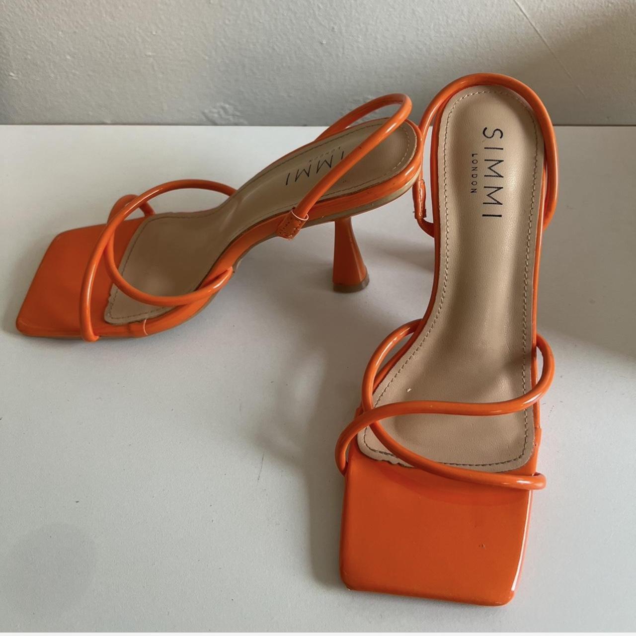SIMMI Orange patent mules - Size 3 RRP £35... - Depop
