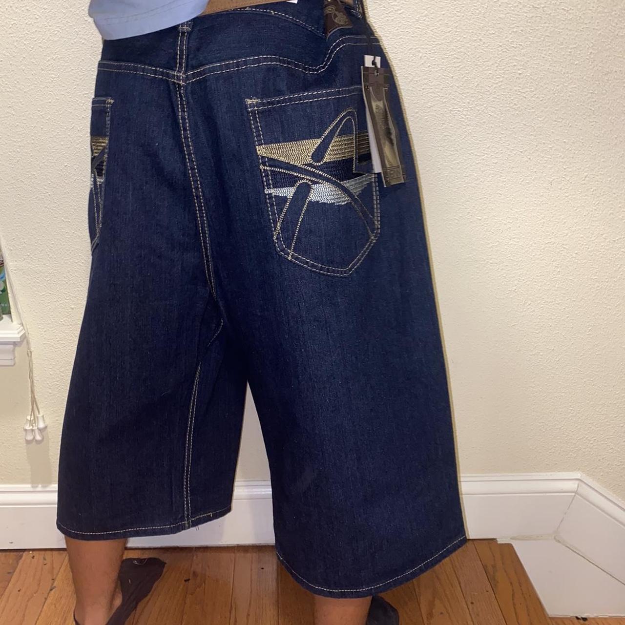 Y2k baggy jorts southpole affliction emo grunge... - Depop