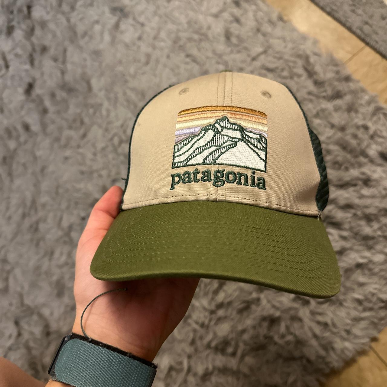 Patagonia green trucker hat. Worn once. - Depop