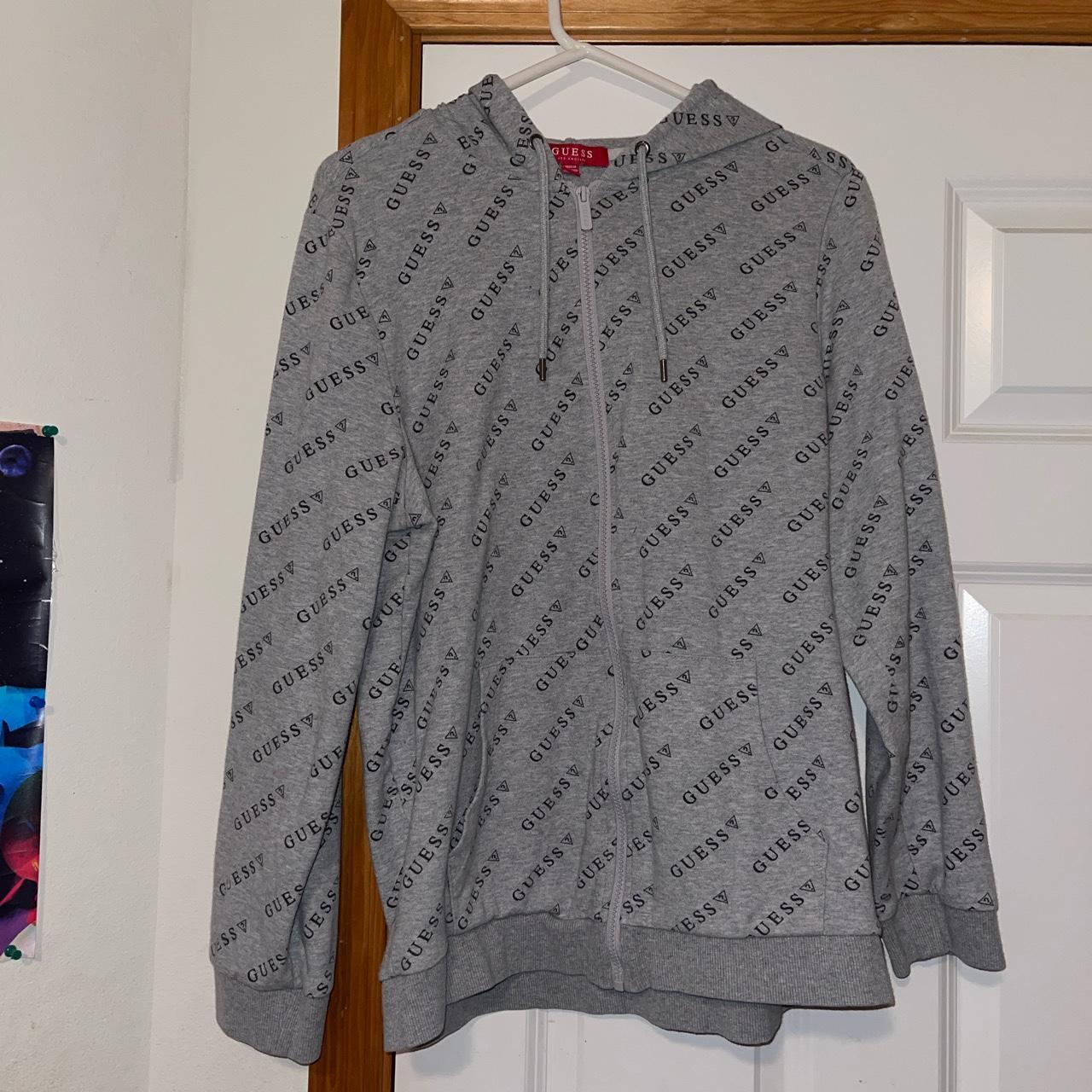 Guess repeat zip up jacket - Depop