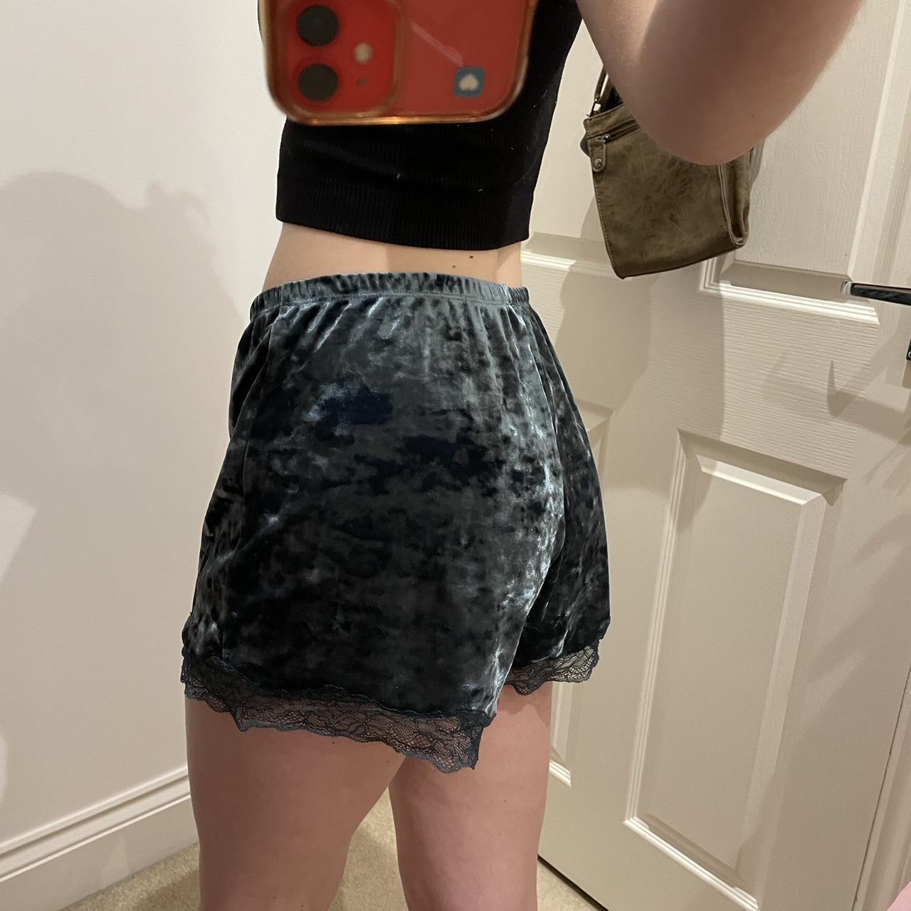 Oysho satin shorts with lace embroidery So soft and... - Depop