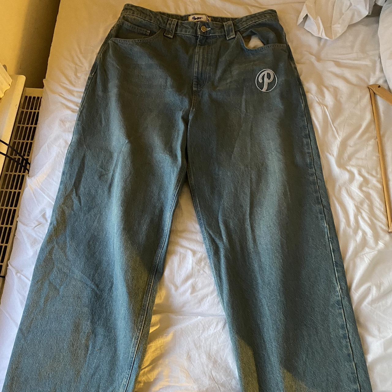 Protect London bonkers jeans, beautiful wash, worn... - Depop