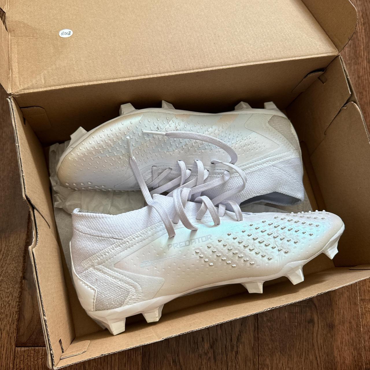 White Adidas Predators- New Soccer cleats. Men’s... - Depop