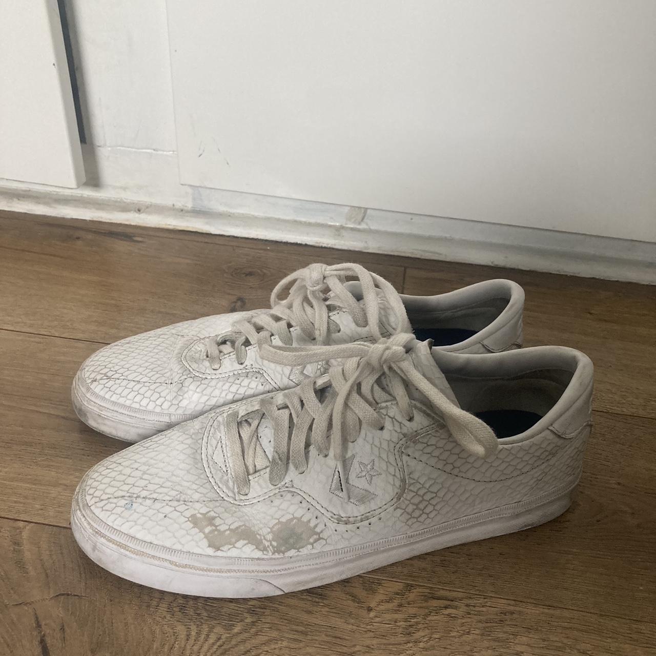 louie lopez snake skin white converse cons. these... - Depop