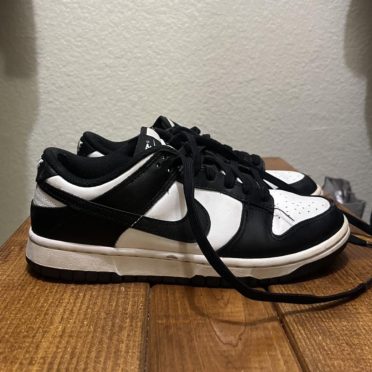 Nike Dunk Low Panda trainers size 8 - Depop
