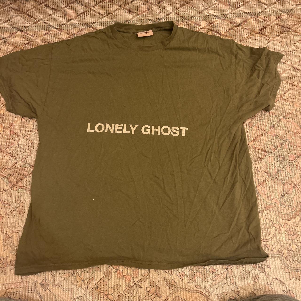 brown lonely ghost tee - Depop