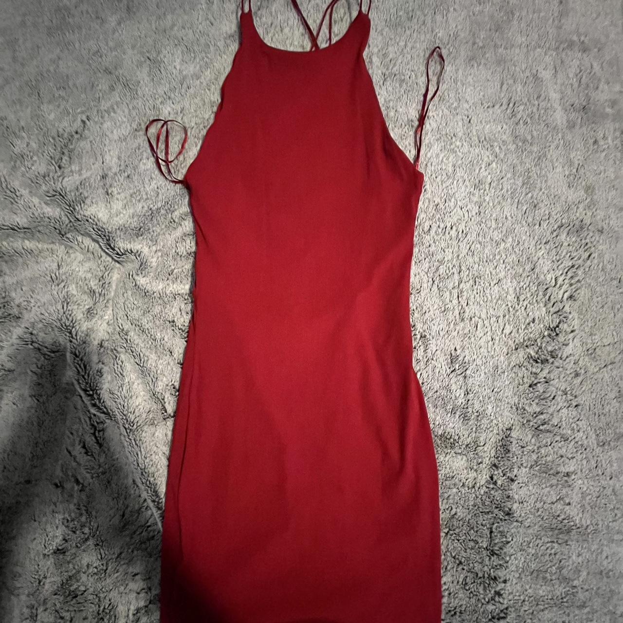 Red Garage backless dress - Depop