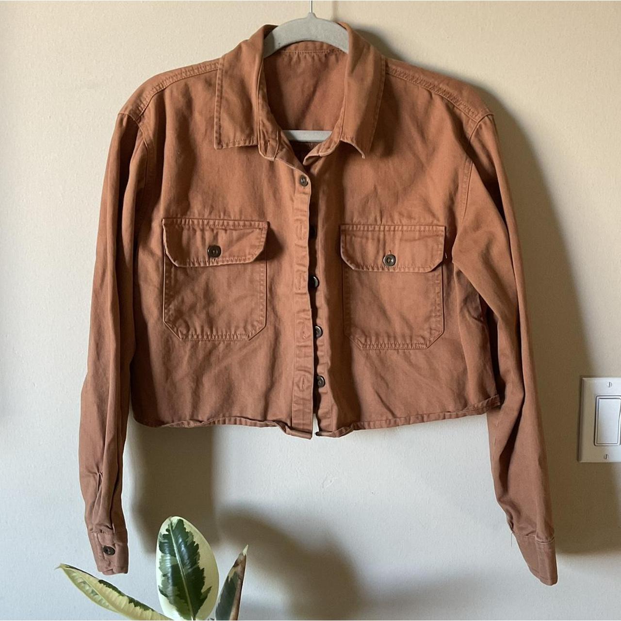Cropped cargo utility jacket - Depop