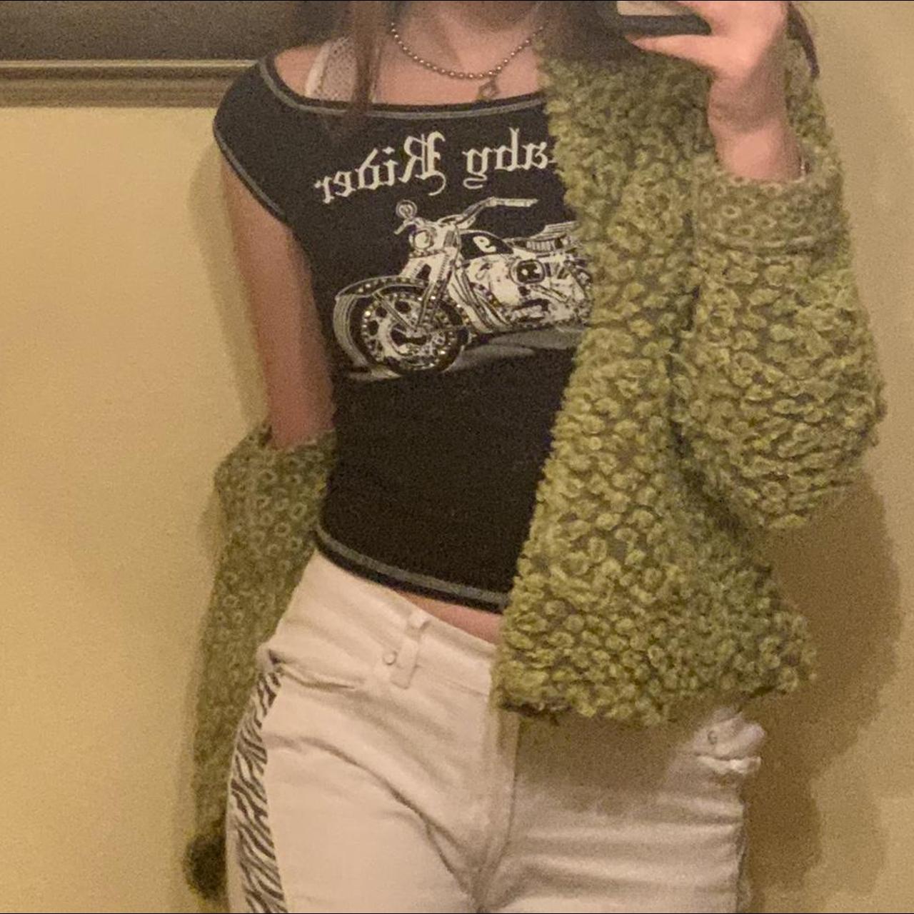 EARLY ‘00s RAVE WEAR BABY RIDER MESH CROP This is... - Depop