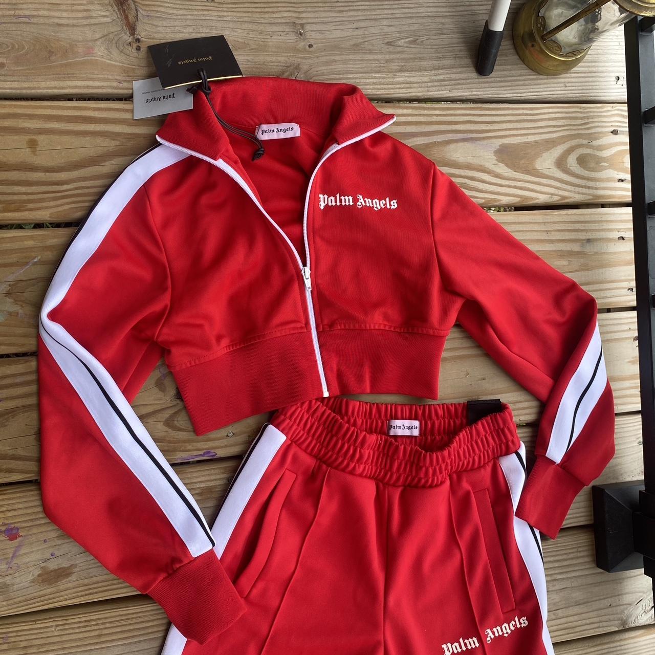 Palm angels sweatsuit Lime green shorts set... - Depop