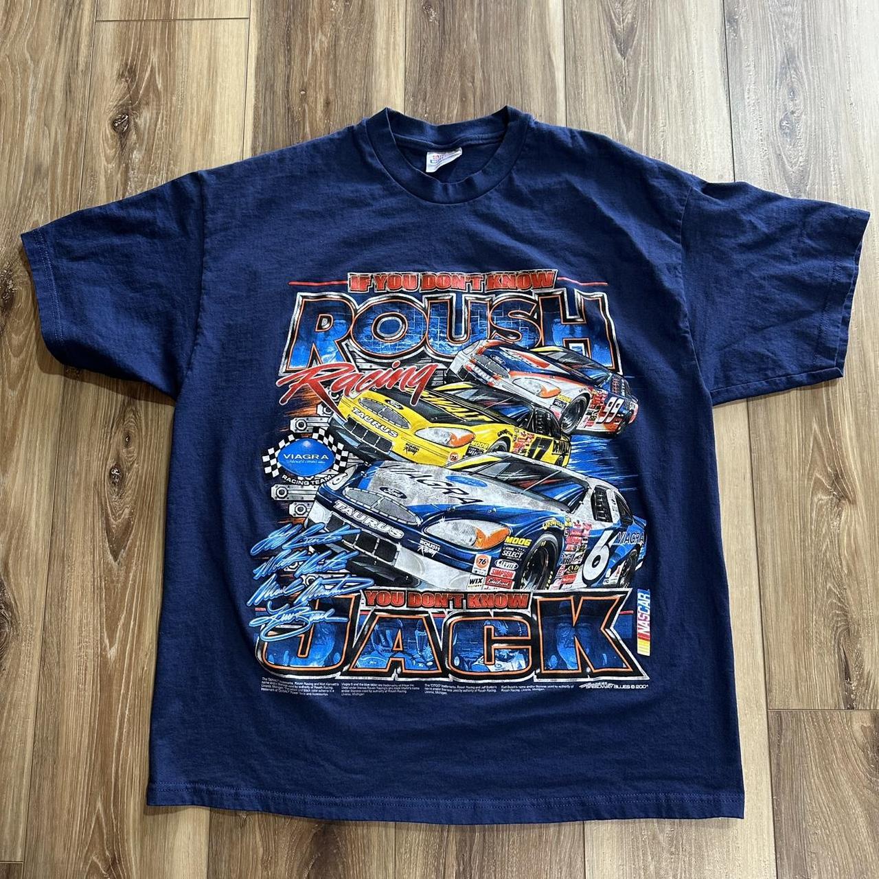 Vintage 2001 Y2K Nascar Roush Racing Team 100%... | Depop